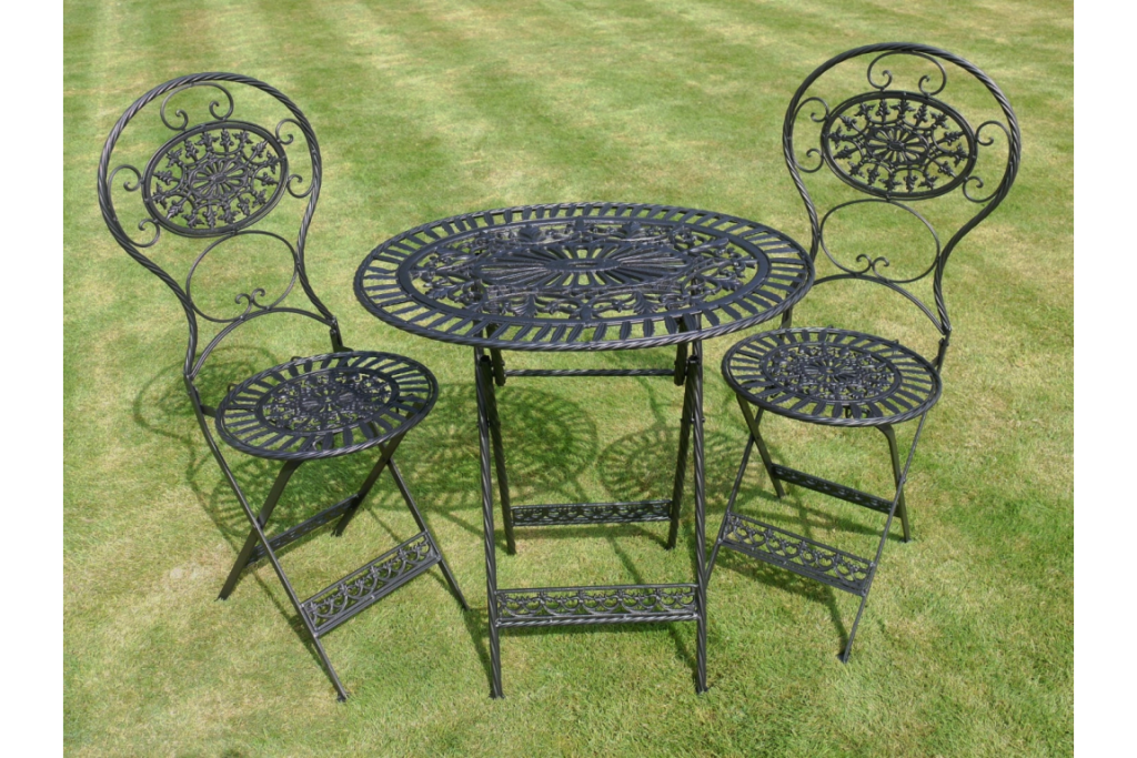 Oval Black 2 Seater Patio Set – Obrien Architectural.com