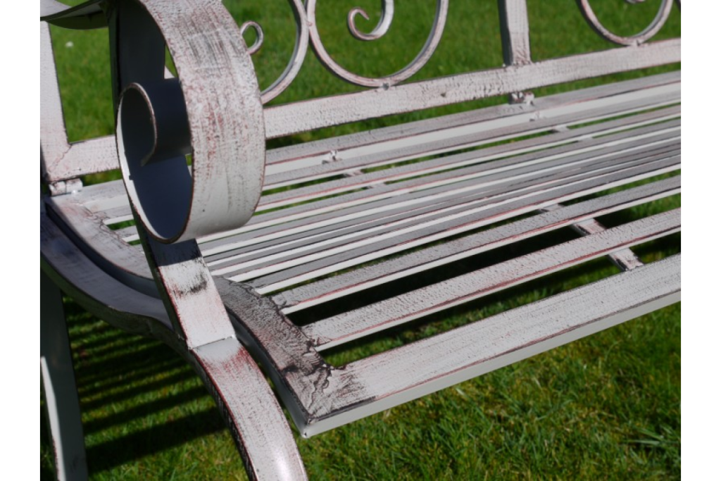 Antique Grey Metal Bench – Obrien Architectural.com