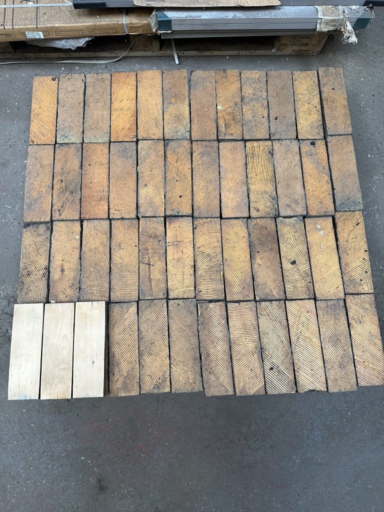 Reclaimed Maple Parquet Flooring Glue On Face – Obrien Architectural.com